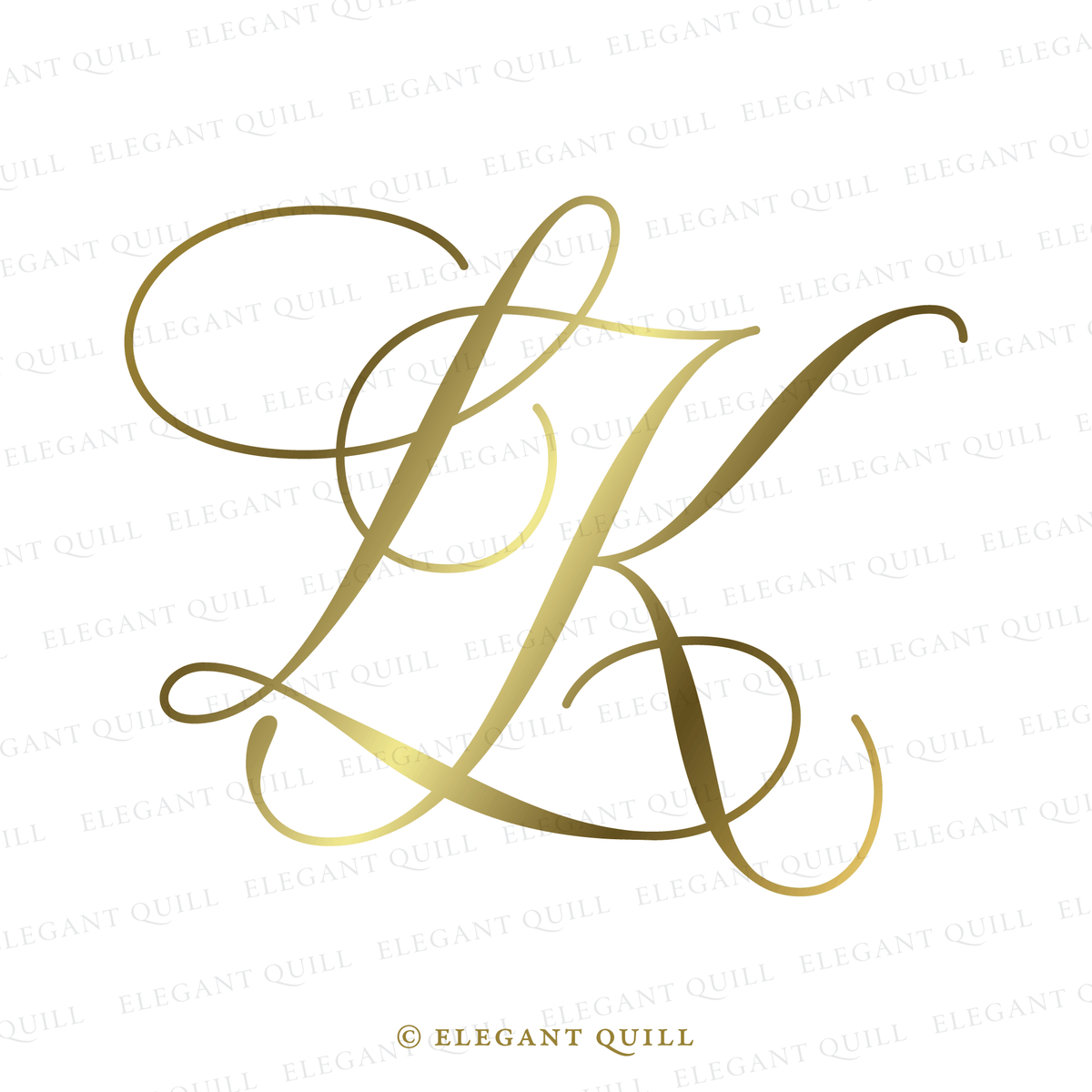 Business Logo Design, KL Initials – Elegant Quill
