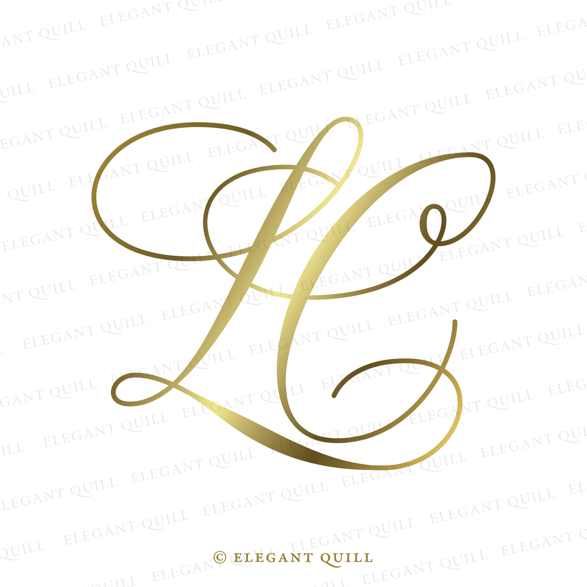 Dance Floor Monogram, CL Initials Logo – Elegant Quill