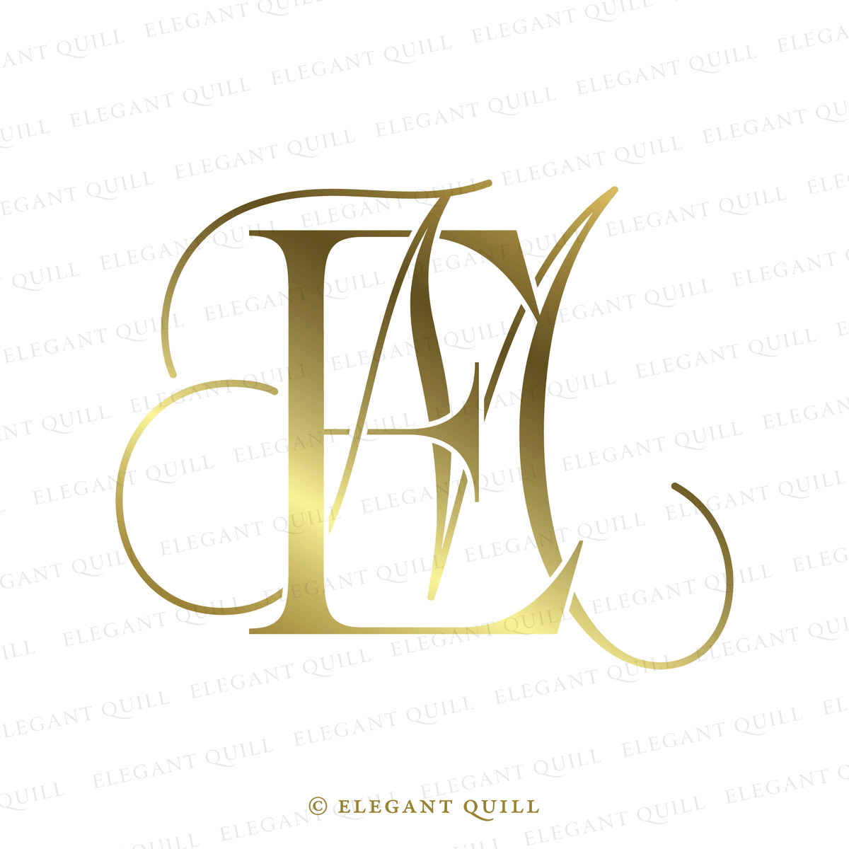Duogram, ME Initials Logo – Elegant Quill