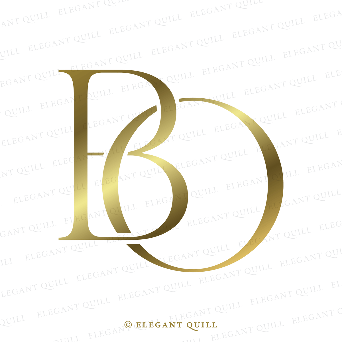 Elegant Logo, BO Initials – Elegant Quill
