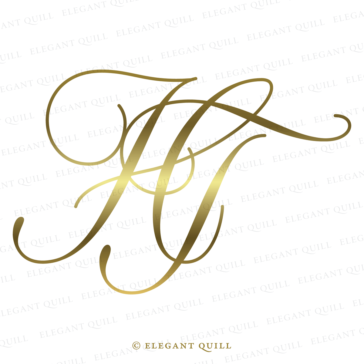 Elegant Logo, HT Initials – Elegant Quill