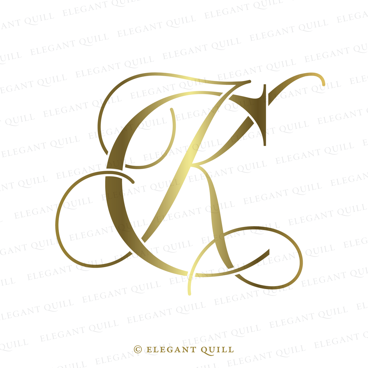 Elegant Logo, KC Initials – Elegant Quill