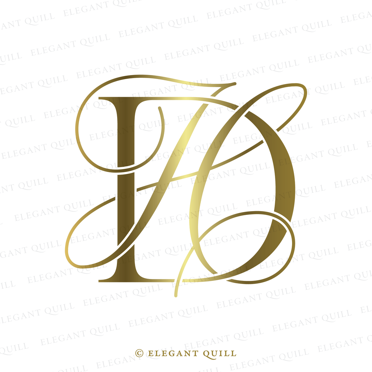 Elegant Wedding Monogram, HD Initials Logo – Elegant Quill