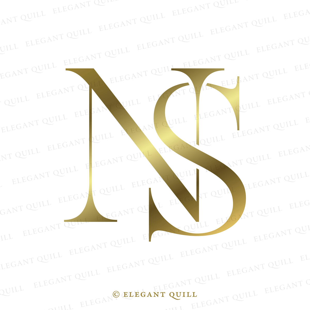 Gobo Logo, NS Initials – Elegant Quill