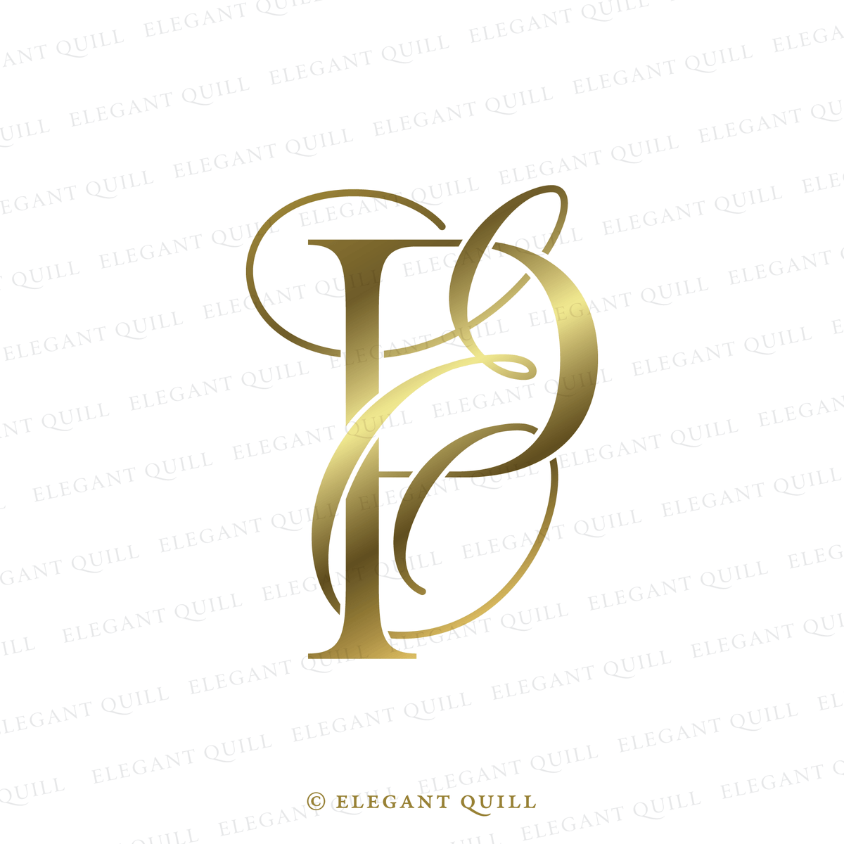 Minimalist Logo, EP Initials – Elegant Quill