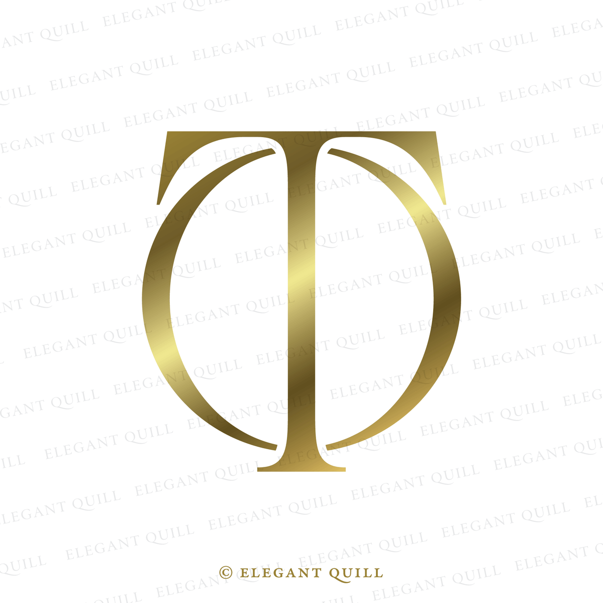 Minimalist Logo, OT Initials – Elegant Quill