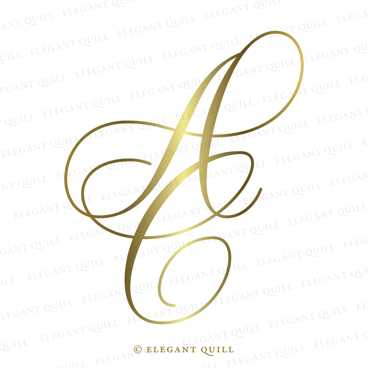 Minimalist Logo Design, AC Initials – Elegant Quill