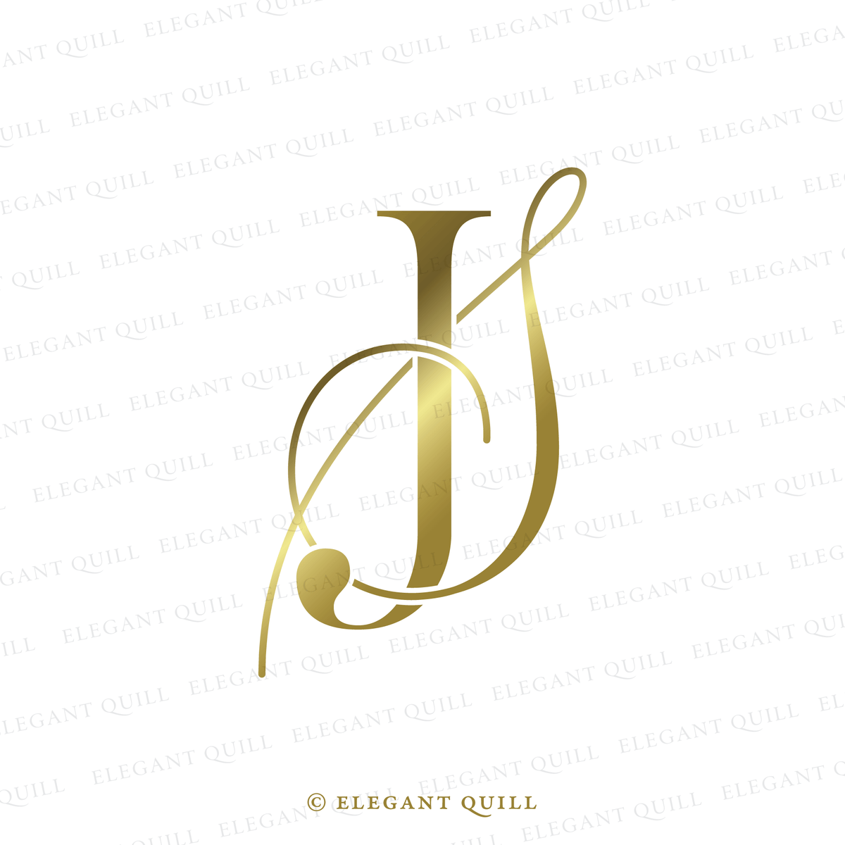 Minimalist Logo Design, SJ Initials – Elegant Quill