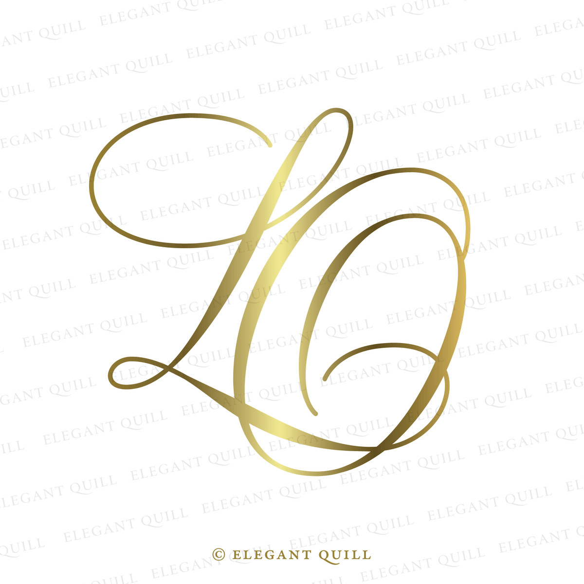 Monogram, LO Initials Logo – Elegant Quill