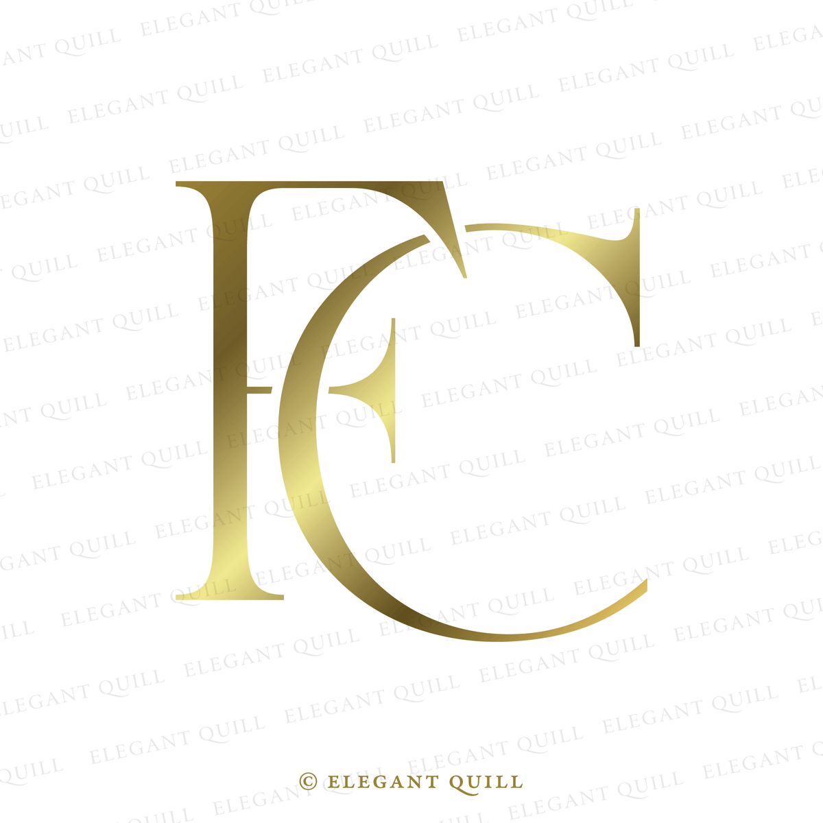 Monogram Initials, CF Logo – Elegant Quill