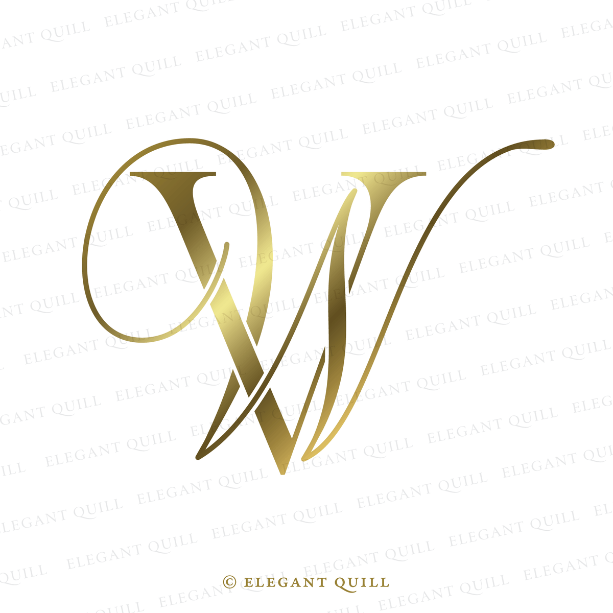 Monogram Initials, WV Logo – Elegant Quill