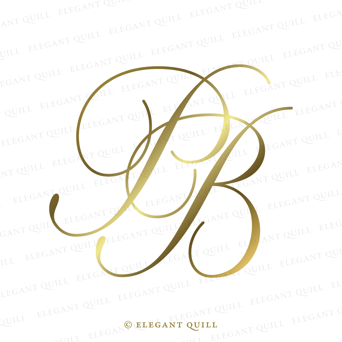 Script Logo, BP Initials – Elegant Quill