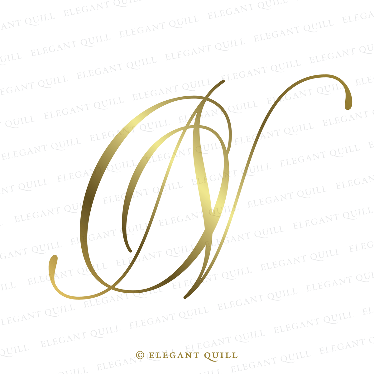Script Logo, NO Initials – Elegant Quill