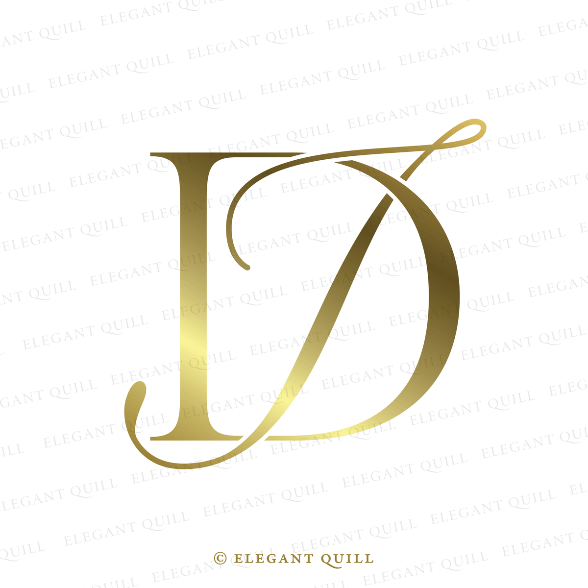 Simple Logo, ID Initials – Elegant Quill