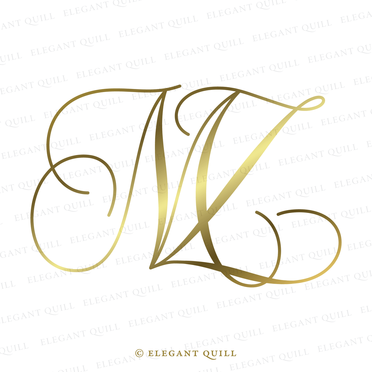 Simple Logo, MZ Initials – Elegant Quill