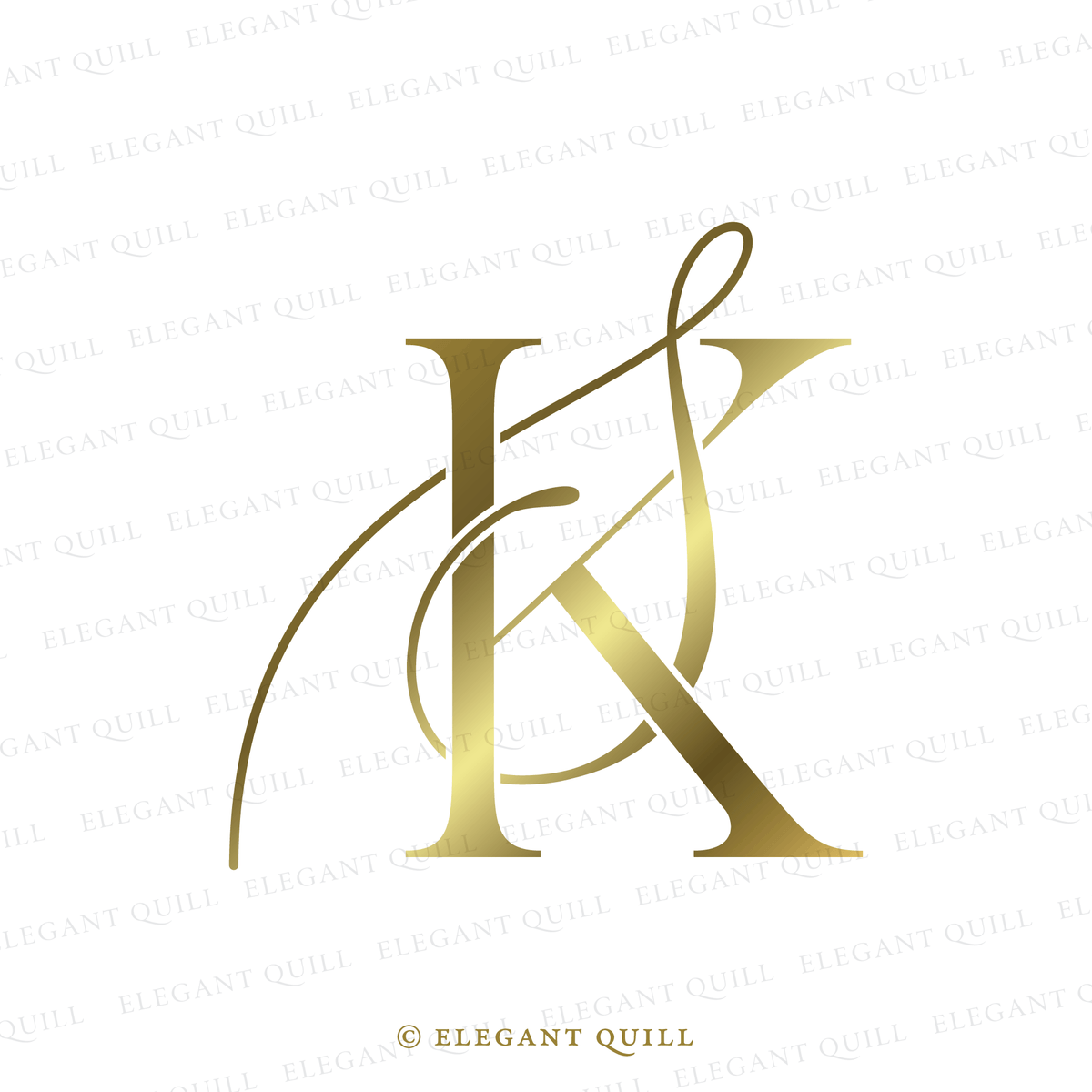 Simple Logo, SK Initials – Elegant Quill