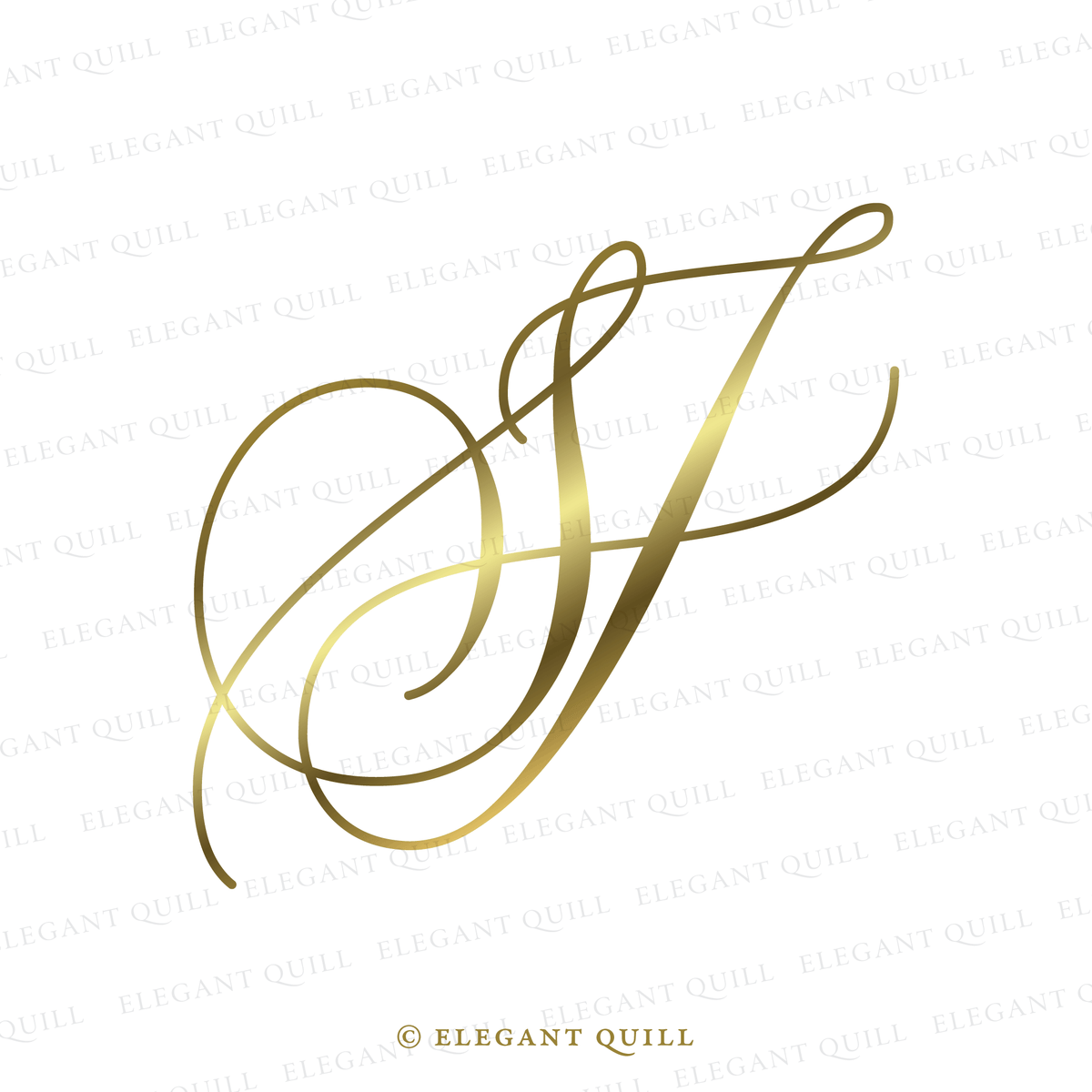Simple Logo, JS Initials – Elegant Quill