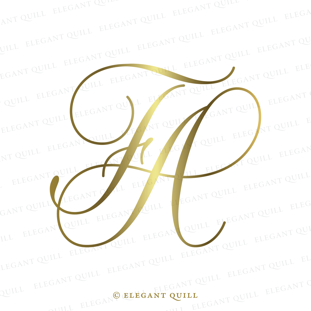 Simplistic Logo, AF Initials – Elegant Quill