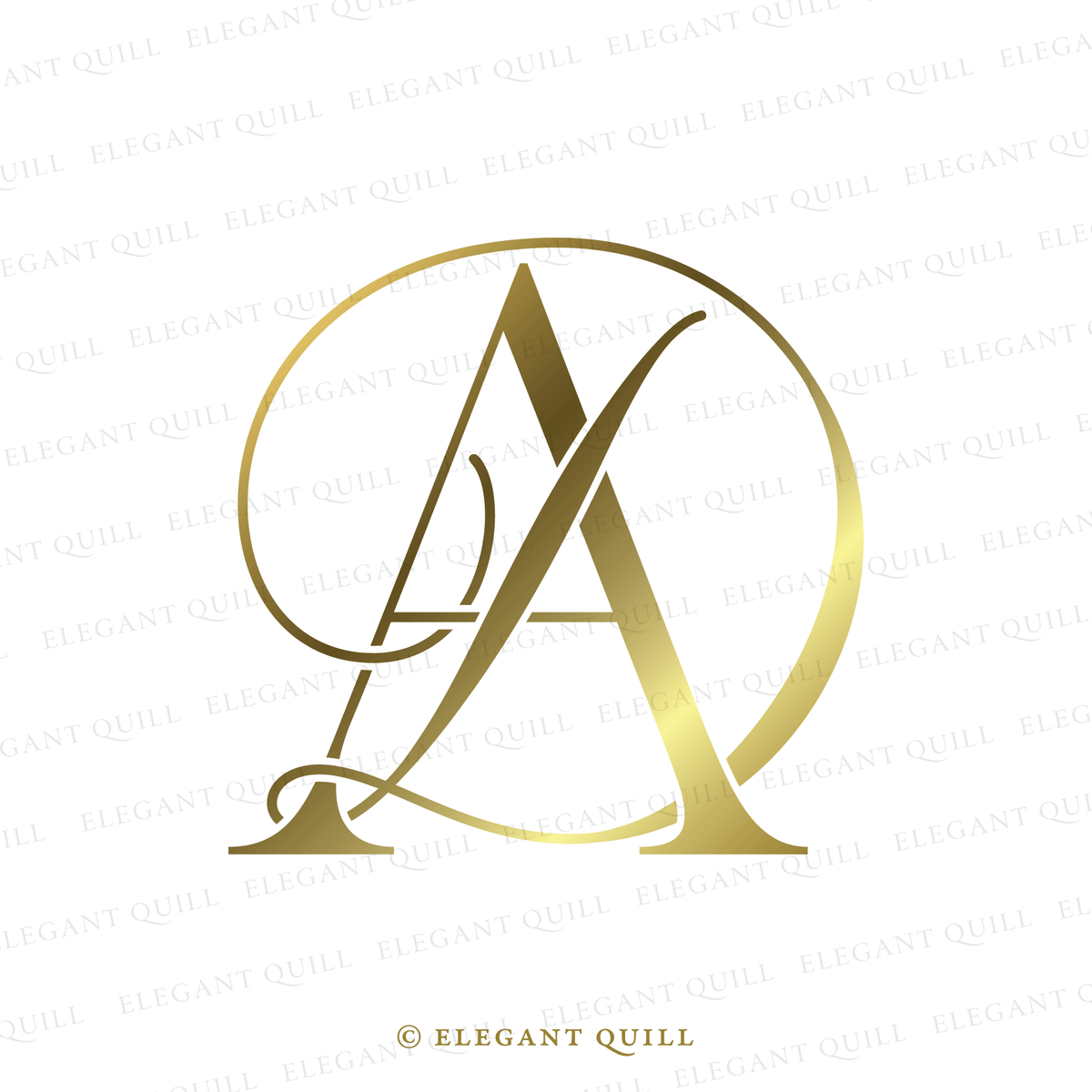Simplistic Logo, DA Initials – Elegant Quill