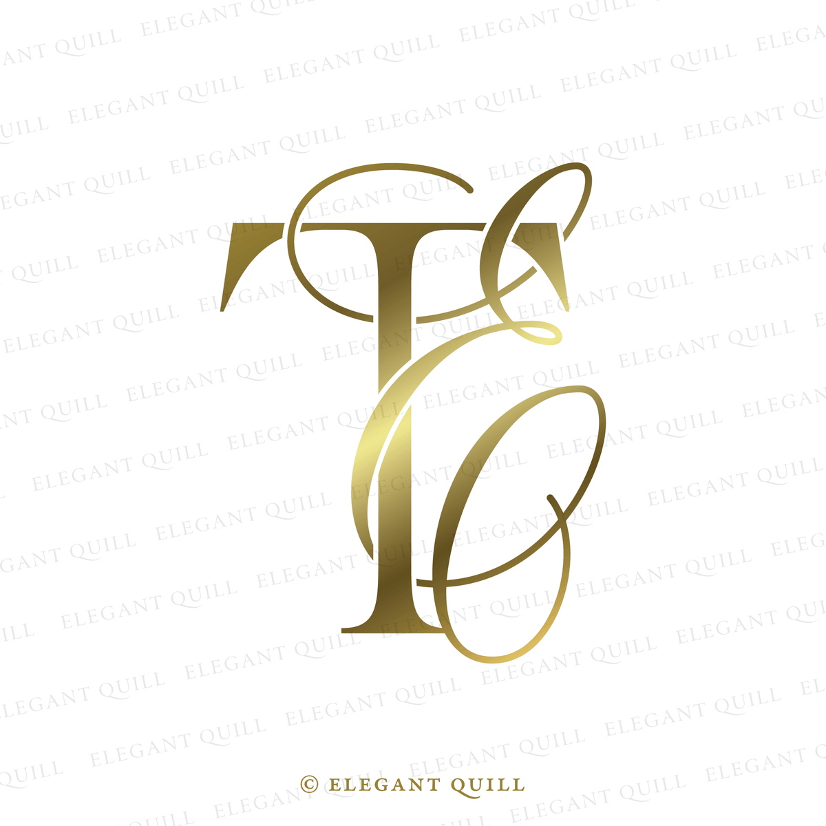 Simplistic Logo, ET Initials – Elegant Quill