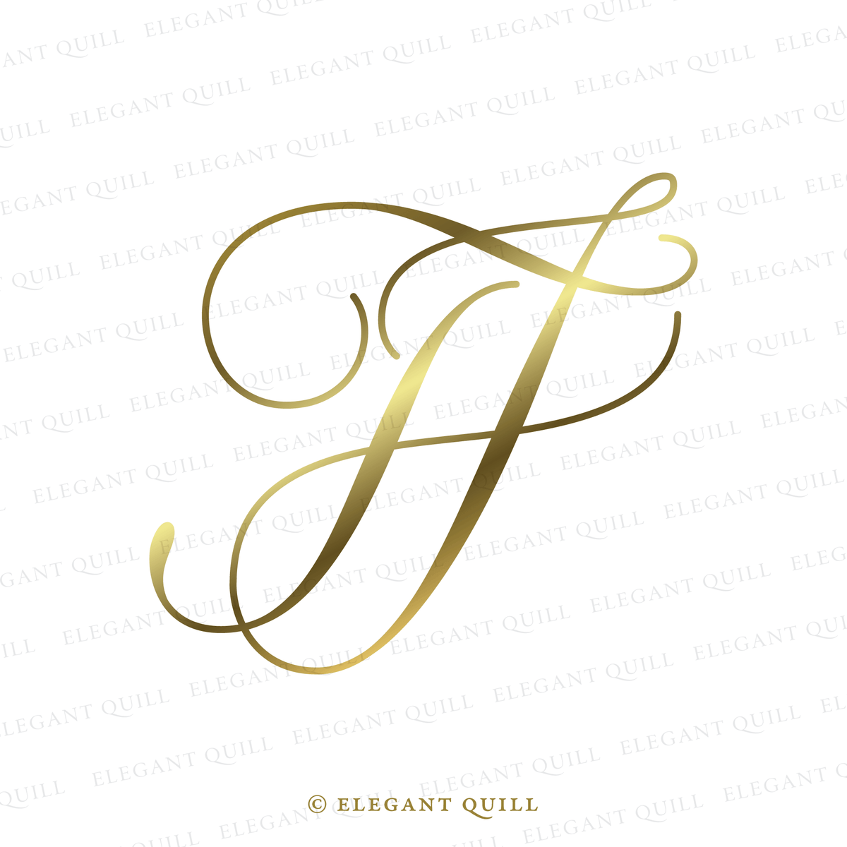 Simplistic Logo, JT Initials – Elegant Quill
