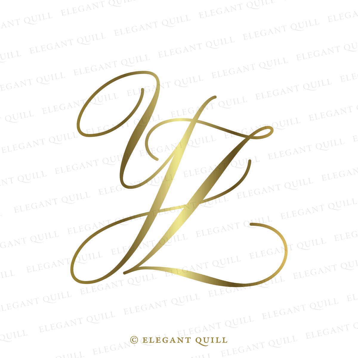 Simplistic Logo, YZ Initials – Elegant Quill
