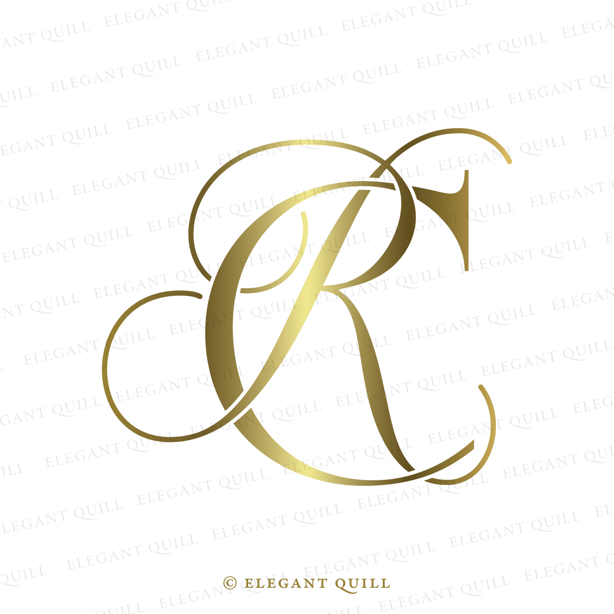 Two Letter Logo, RC Initials – Elegant Quill