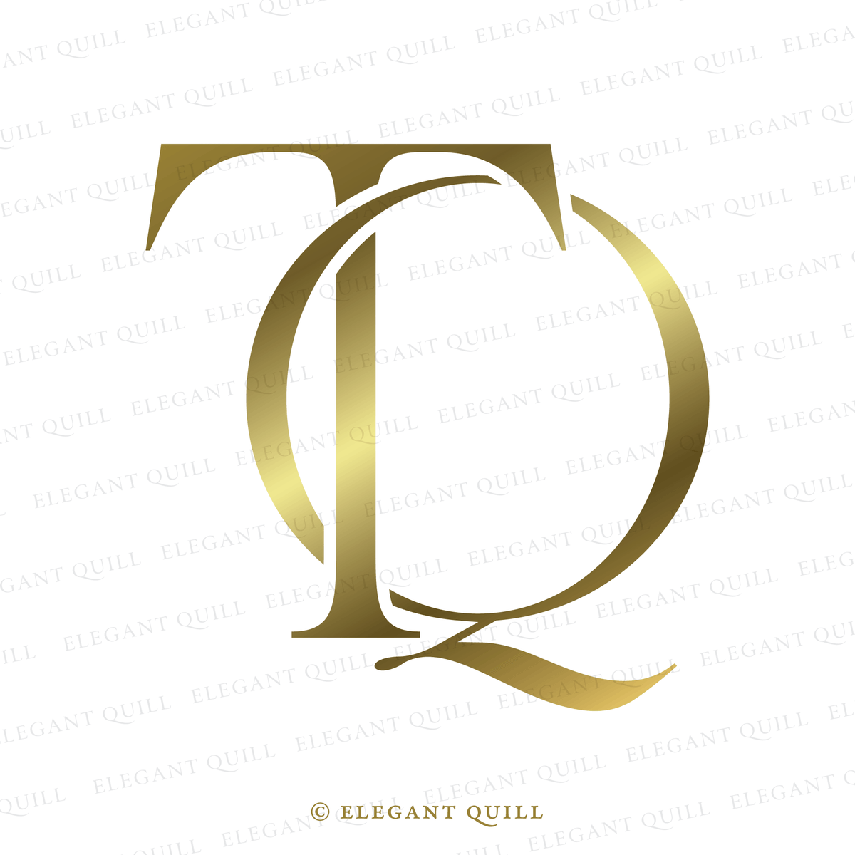 Wedding Initials, QT Logo – Elegant Quill