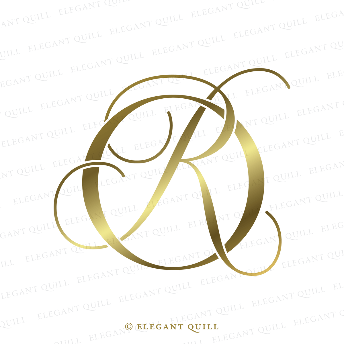 Wedding Initials, RO Logo – Elegant Quill